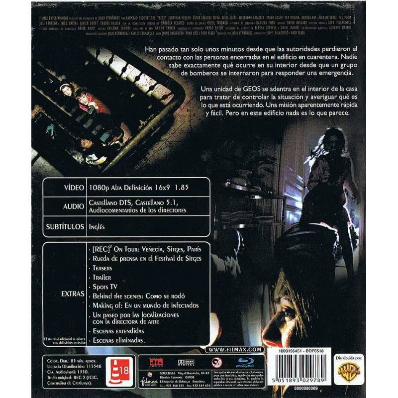 Rec 2 ¿Te atreves a volver?. Blu-Ray